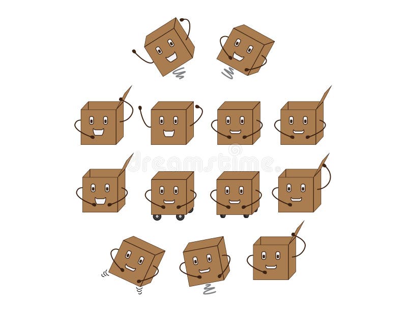 Cartoon Boxes stock illustration. Illustration of digital - 2713080