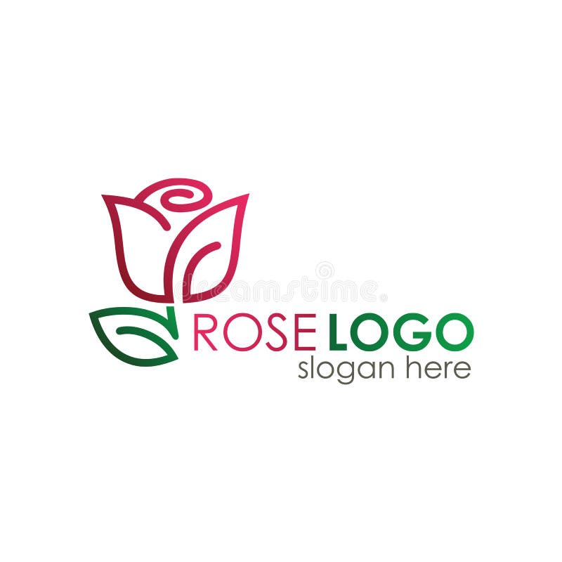 Rose Abstract Logo in Vector Stock Vector - Illustration of logotype ...