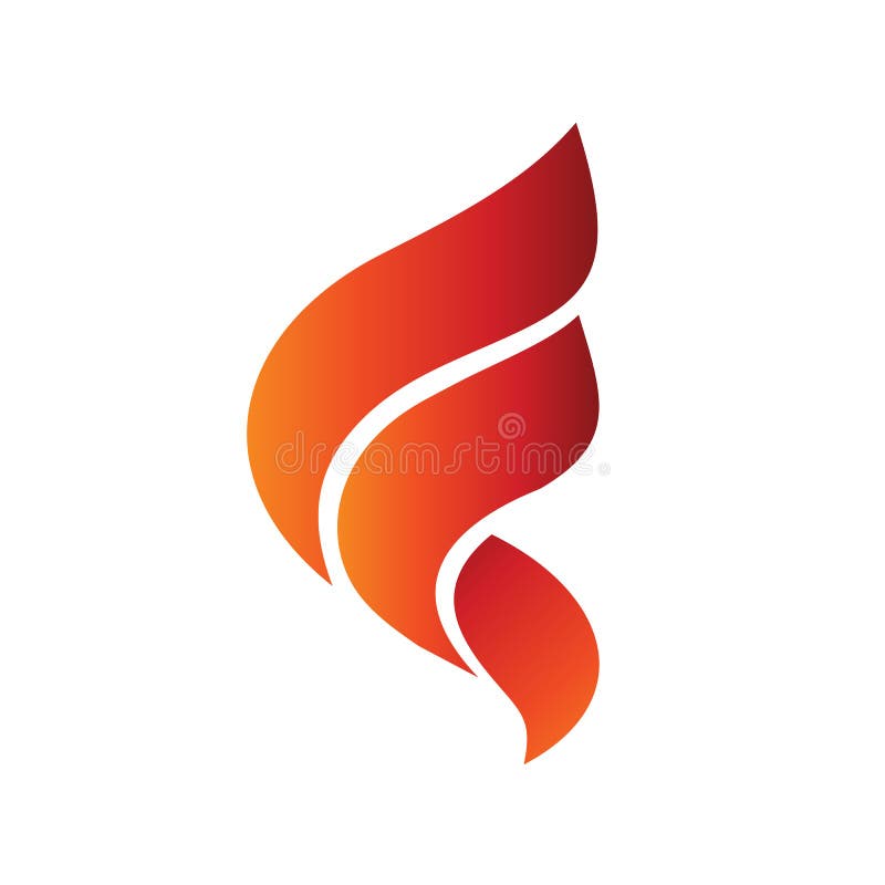 Letter F Fire Shape Logo Vector Stock Vector - Illustration of abstract ...