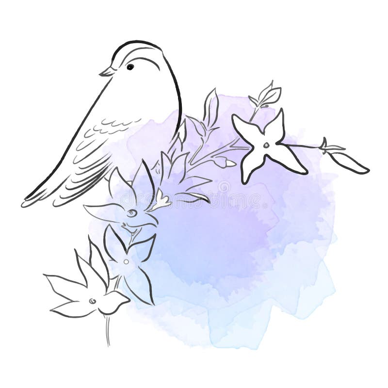 ART Hello Spring Bird Silhouette Vector Illustration Stock Illustration ...