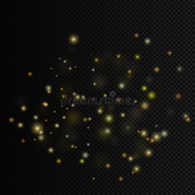 Magic Shiny Particles with Bokeh Effects. Stock Illustration ...