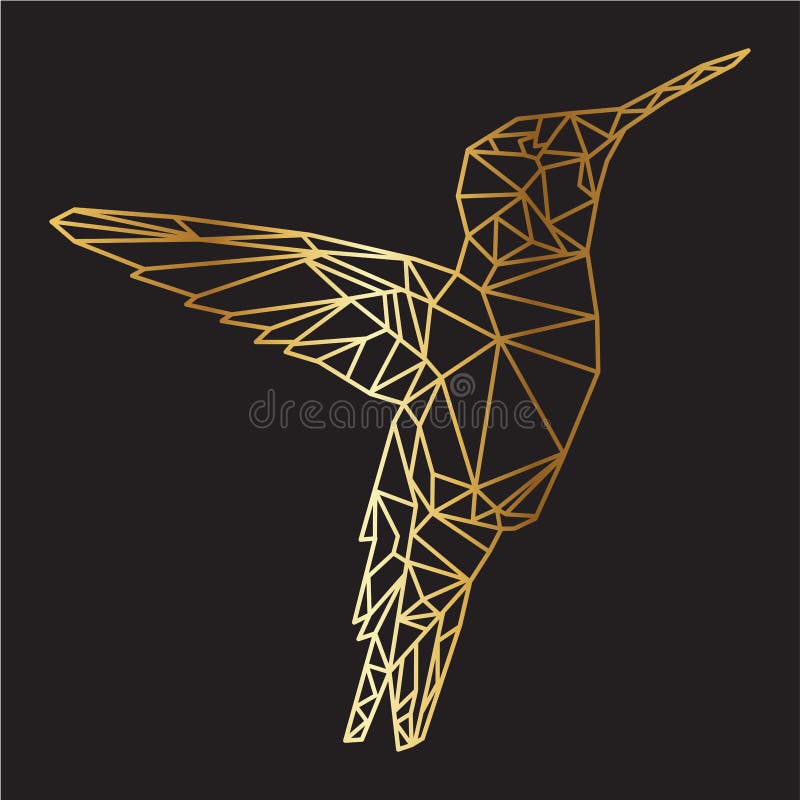 Print Geometric Colibri Bird Vector Illustration Stock Vector ...