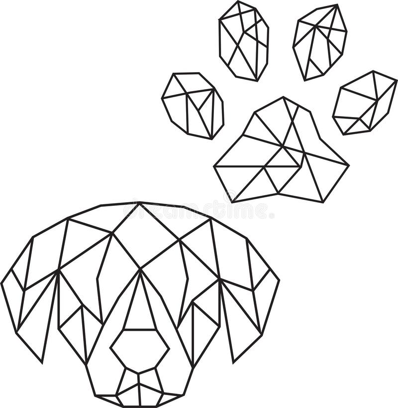 Geometric Paw Stock Illustrations – 1,579 Geometric Paw Stock ...
