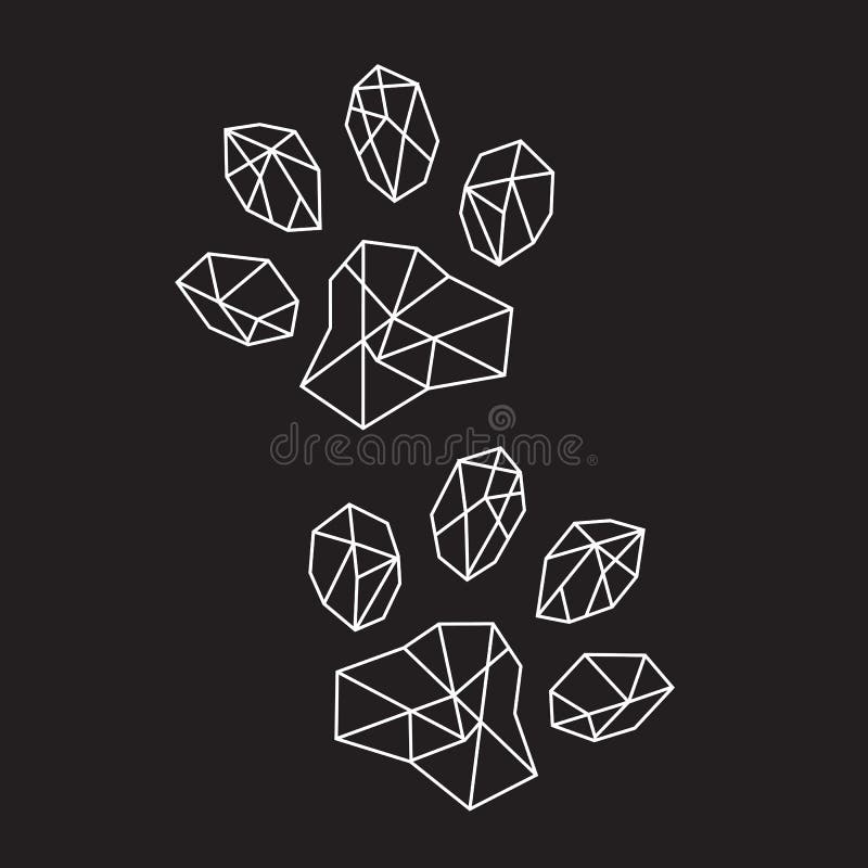 Print Vector Abstract Polygonal Geometric Paw Print Stock Illustration ...