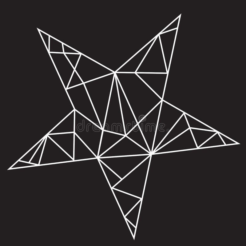 Print Vector Abstract Polygonal Geometric Star Stock Vector ...