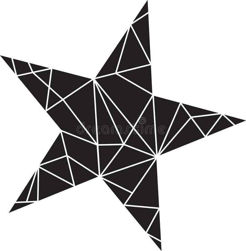 Print Vector Abstract Polygonal Geometric Star Stock Vector ...