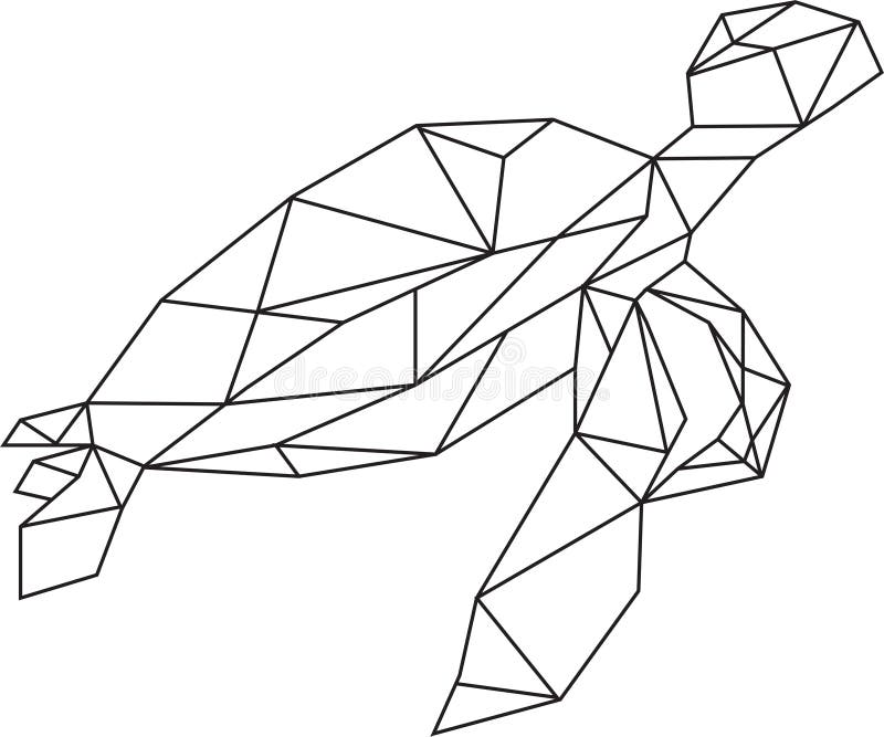 Print Vector Abstract Polygonal Geometric Abstract Turtle Stock Vector ...