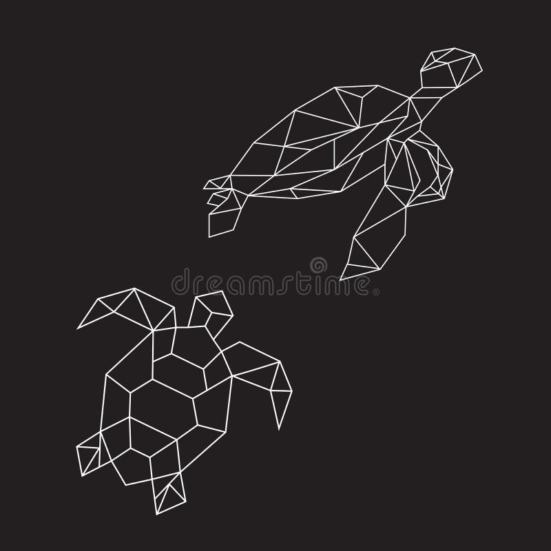 Print Vector Abstract Polygonal Geometric Abstract Turtle Stock Vector ...