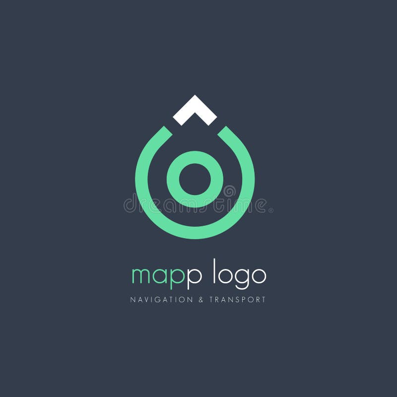 Map Pin Logo Design stock vector. Illustration of flat - 185196661