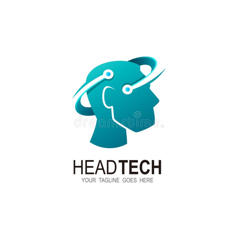 Head Tech Logo Vector, Technology and Brain Stock Vector - Illustration ...