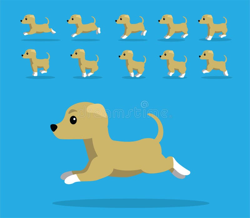 Animal Animation Sequence Dog Greyhound Cartoon Vector Stock Vector ...