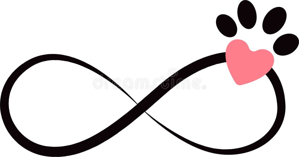 Infinity Paw Print Stock Illustrations – 81 Infinity Paw Print Stock ...