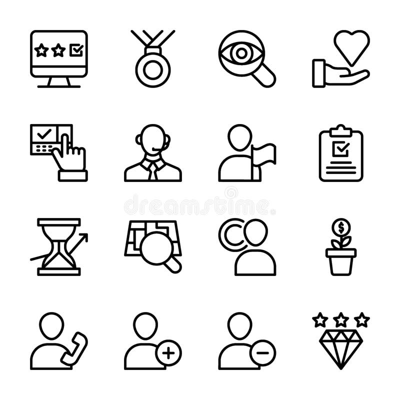 Customer Relationship Flat Vectors Pack Stock Vector - Illustration of ...