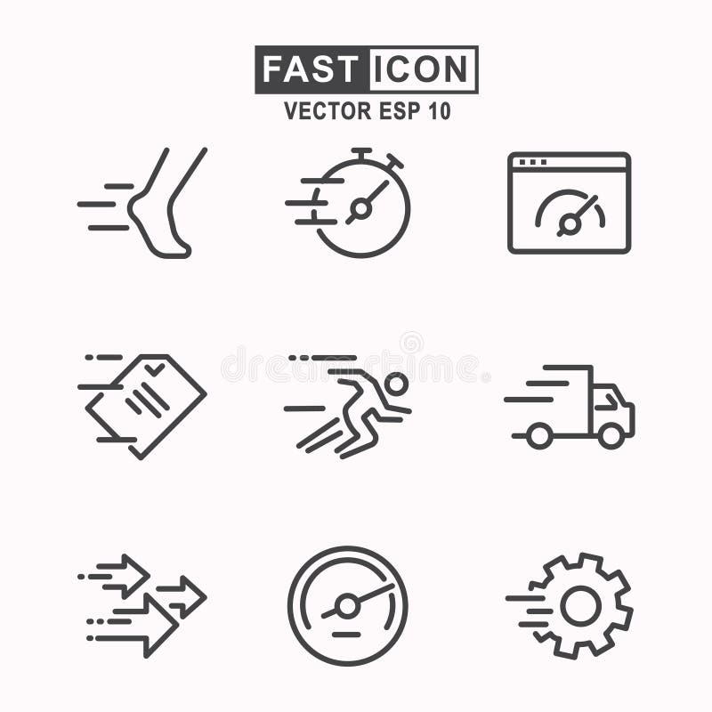 Fast Icon Set Use for Web and Company Profile Business Stock ...