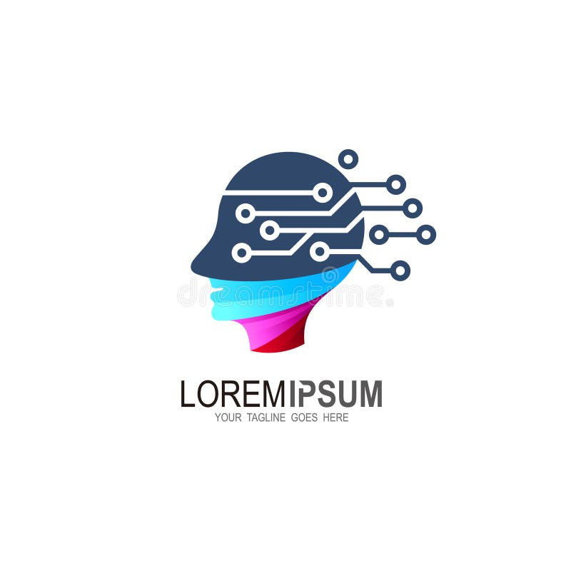 Head Tech Logo Vector, Technology and Brain Stock Vector - Illustration ...