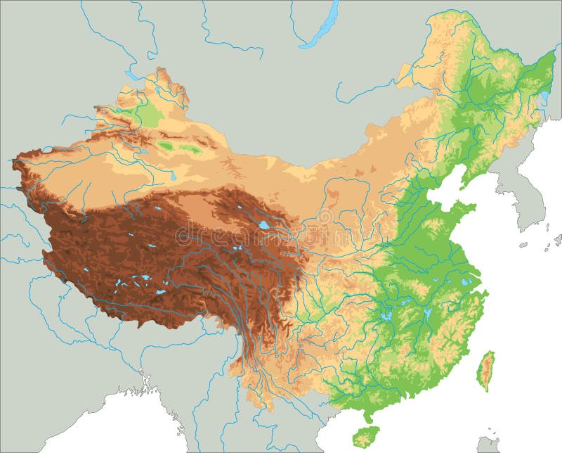 The Detailed Map of the China with Regions or States and Cities ...