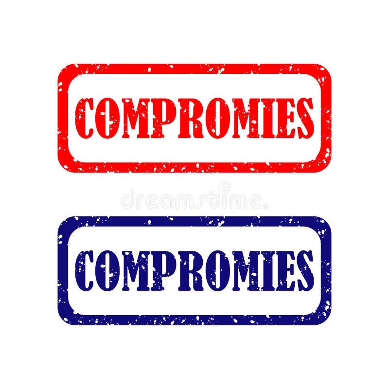 Set of Stamps with Text Compromise, Vector Illustration Stock Vector ...