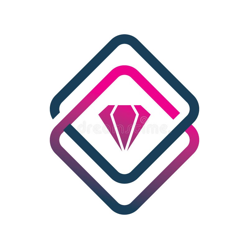 Modern Infinity Diamond Color Line Logo Design Stock Vector ...