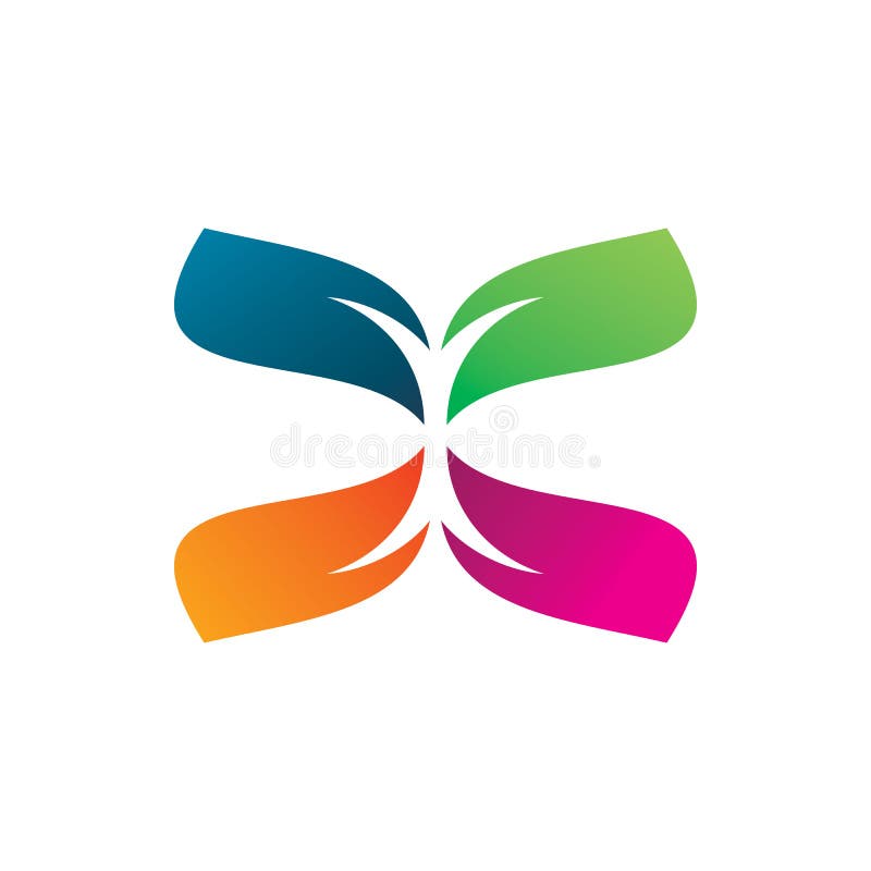 Creative Full Color Nature Leaf Logo Design Stock Vector - Illustration ...