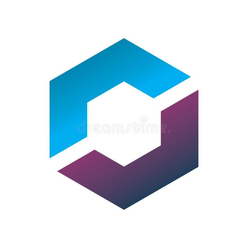 Digital Hexagon Color Balance Logo Design Stock Vector - Illustration ...