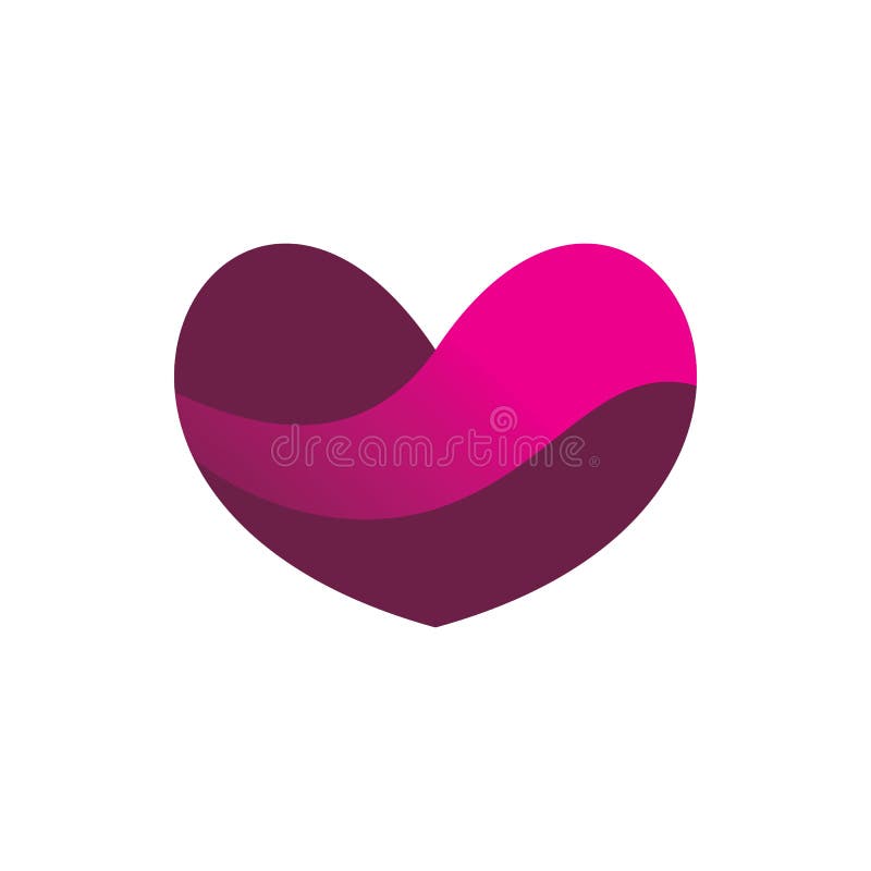 Creative Full Color Love Hearth Shape Logo Design Stock Vector ...