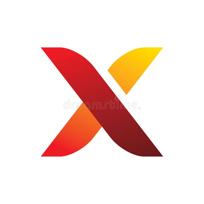 Red Full Color Font Letter X Logo Design Stock Vector - Illustration of ...