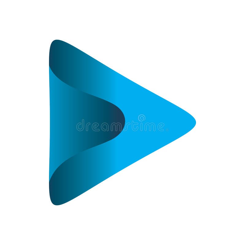 Blue Triangle Play Media Logo Design Stock Vector - Illustration of ...