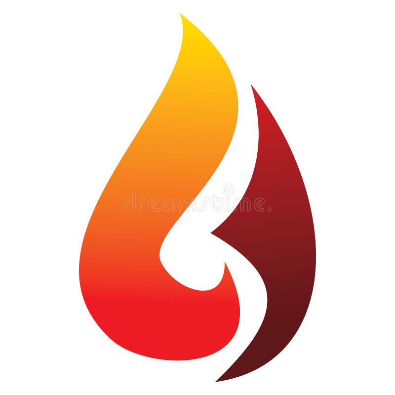 Creative Shape Art Red Full Color Fire Flame Logo Design Stock Vector ...