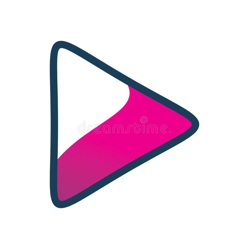 Triangle Play Stylish Logo Icon Stock Vector - Illustration of design ...