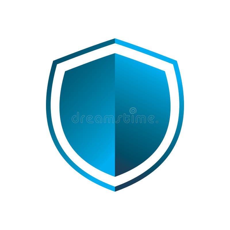 Blue Color Secure Shield Logo Design Stock Vector - Illustration of ...
