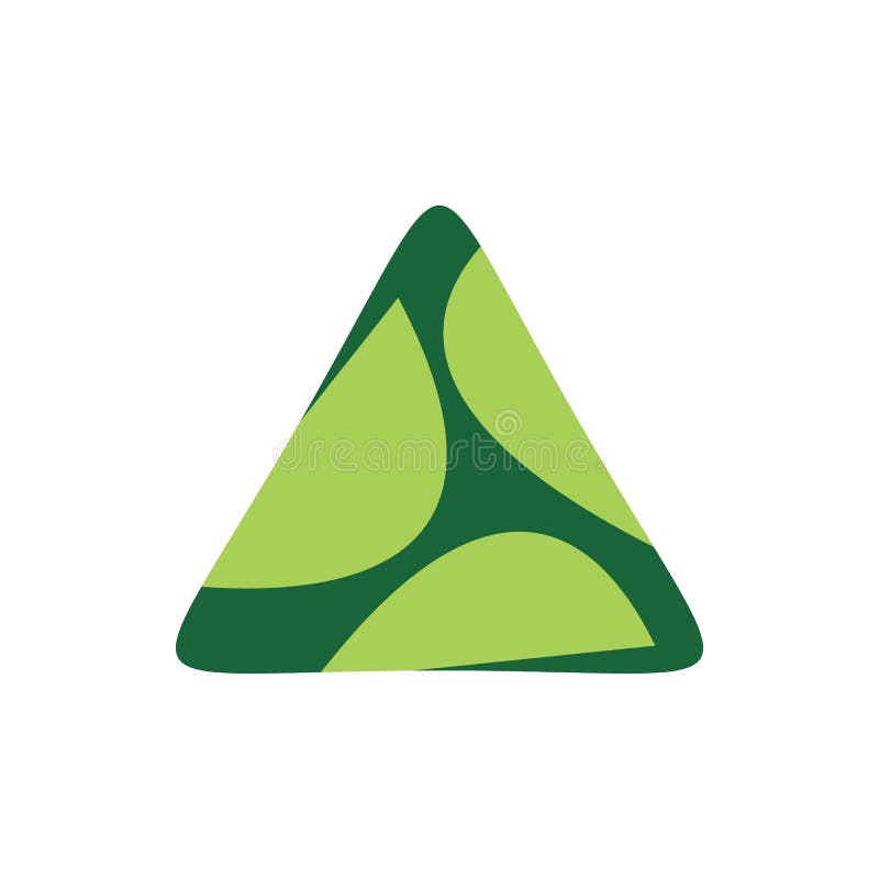 Triangle Green Nature Leaf Logo Design Stock Vector - Illustration of ...