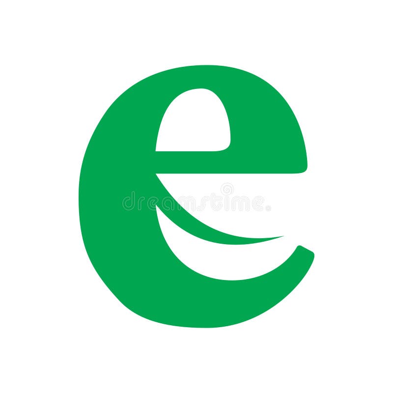 Font Letter E Green Nature Leaf Logo Design Stock Vector - Illustration ...