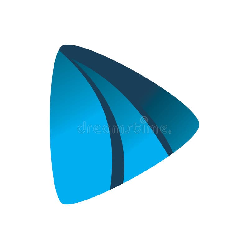 Triangle Play with City Town Building for Digital Media Logo Design ...