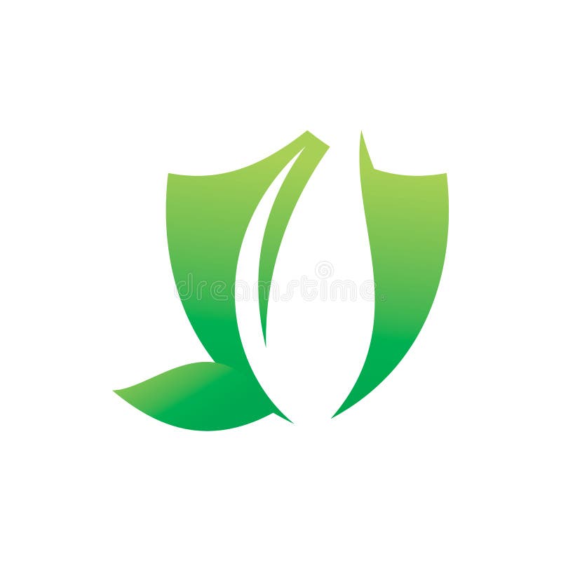 Green Nature Secure Shield Logo Design Stock Vector - Illustration of ...