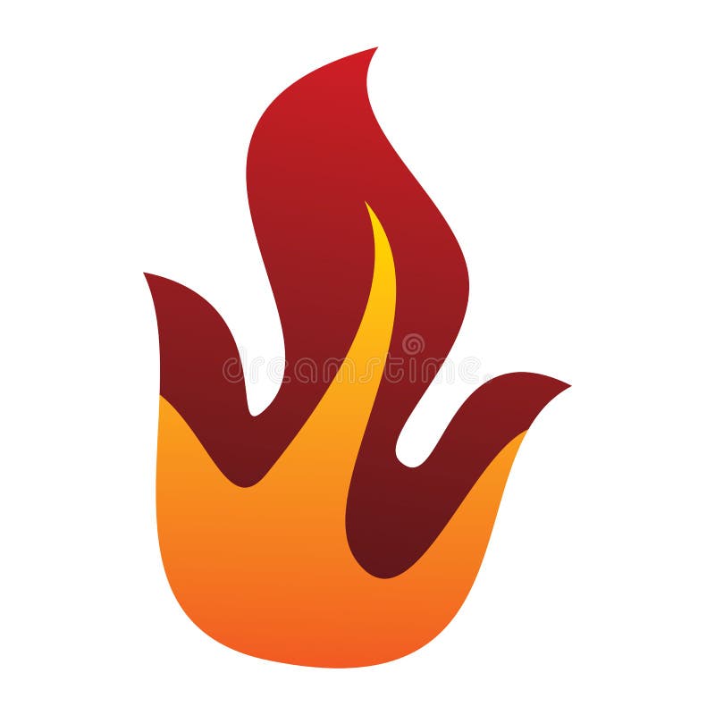 Red Color Fire Flame Line Art Logo Design Stock Illustration ...
