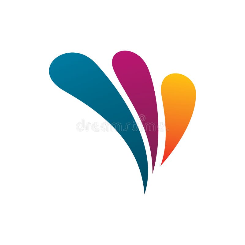 Creative Full Color Paint Ink Splash Logo Design Stock Vector ...