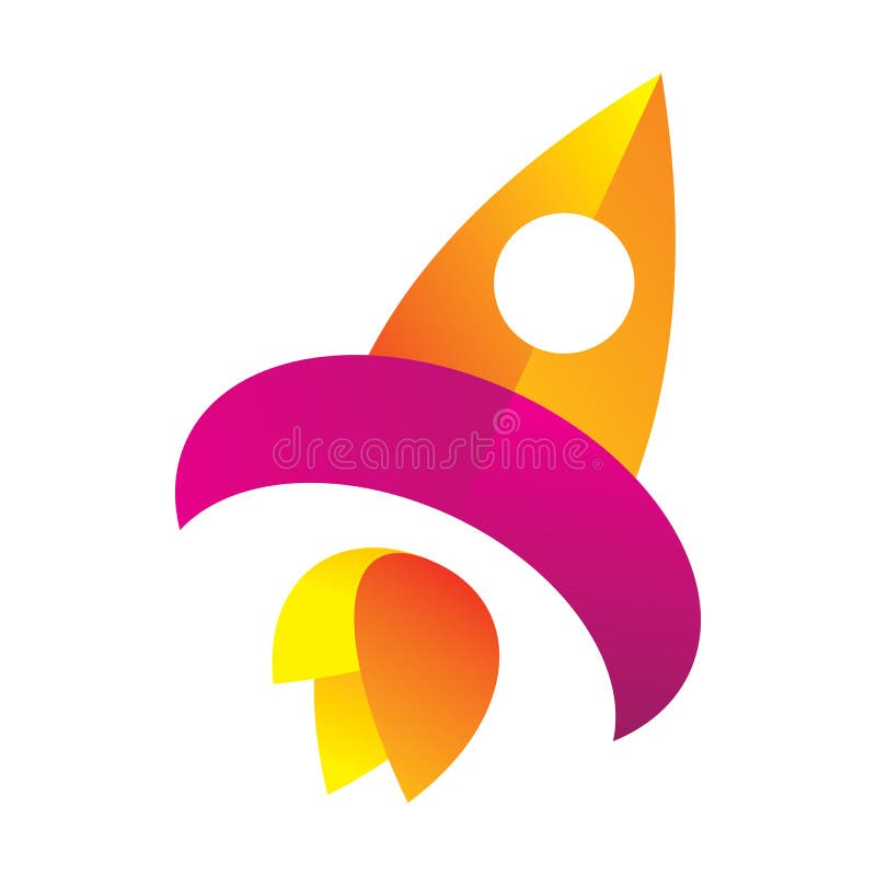 Creative Full Color Rocket Logo Design Stock Vector - Illustration of ...