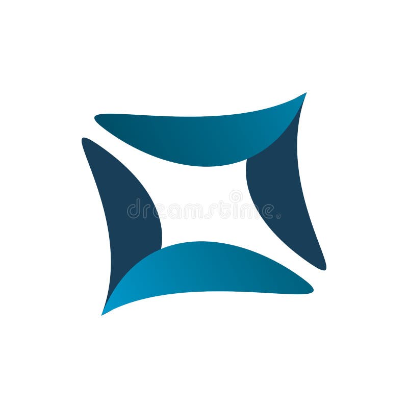 Blue Color Square Arrow Logo Design Stock Vector - Illustration of ...