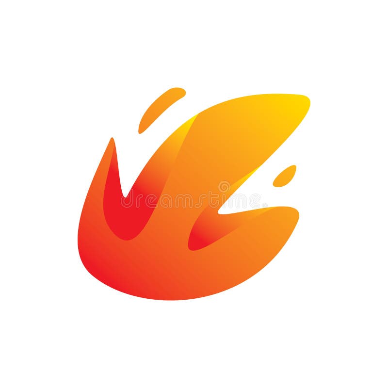 Unique Motion Meteor Fire Flame Logo Design Stock Vector - Illustration ...