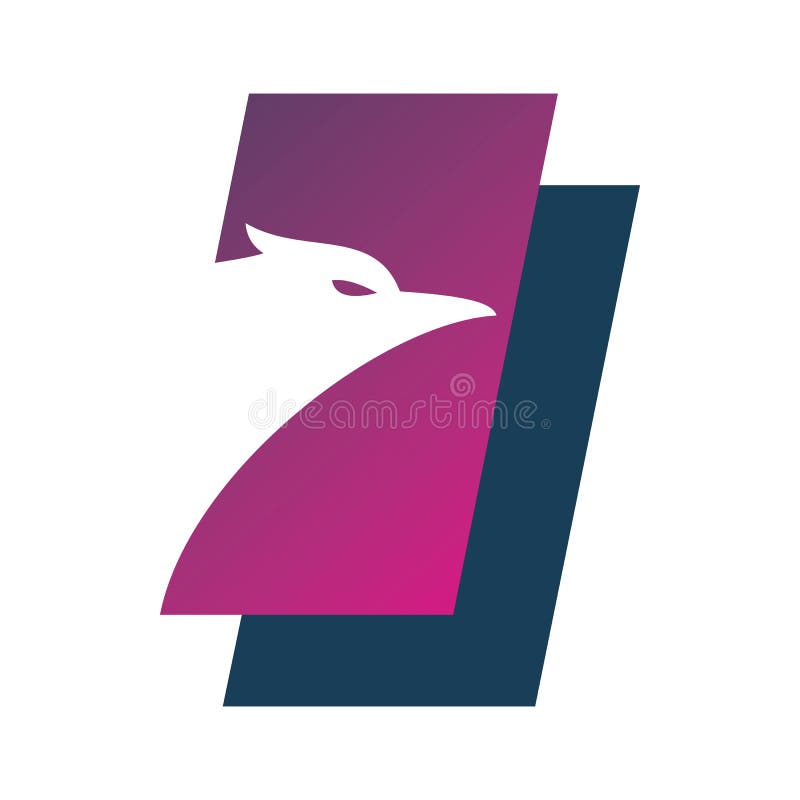 Square Full Color Eagle Head Logo Design Stock Vector - Illustration of ...
