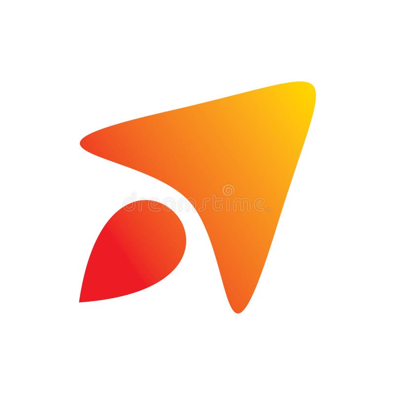 Creative Full Color Triangle Arrow Rocket Flame Logo Design Stock ...
