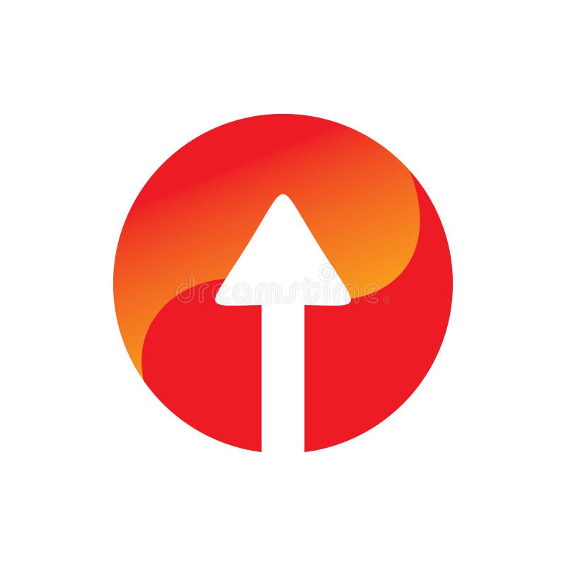 Red Arrow Circle Top Logo Design Stock Vector - Illustration of company ...