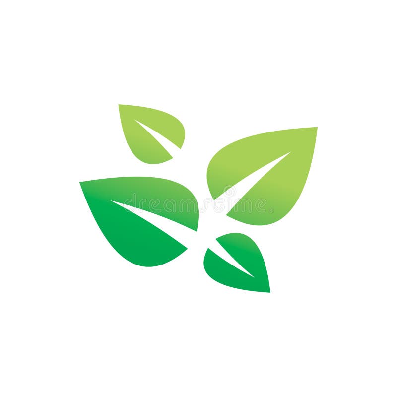 Green Nature Leaf Group Team Logo Design Stock Vector - Illustration of ...
