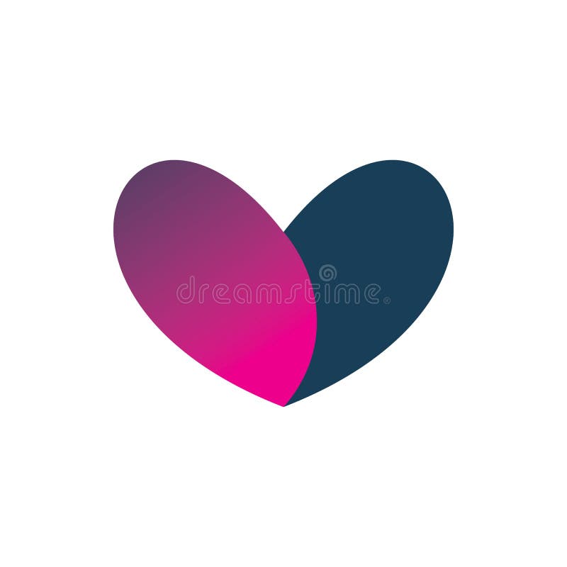 Creative Full Color Love Hearth Shape Logo Design Stock Vector ...