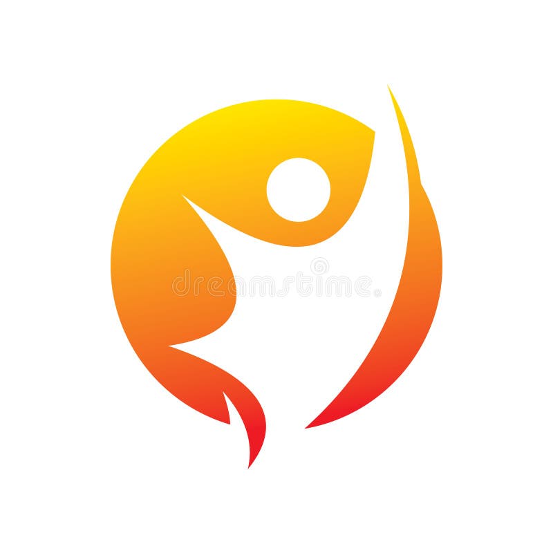 Creative Full Color Circle Active People Logo Design Stock Vector ...