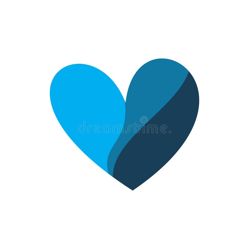 Blue Color Shape Love Hearth Logo Design Stock Vector - Illustration of ...