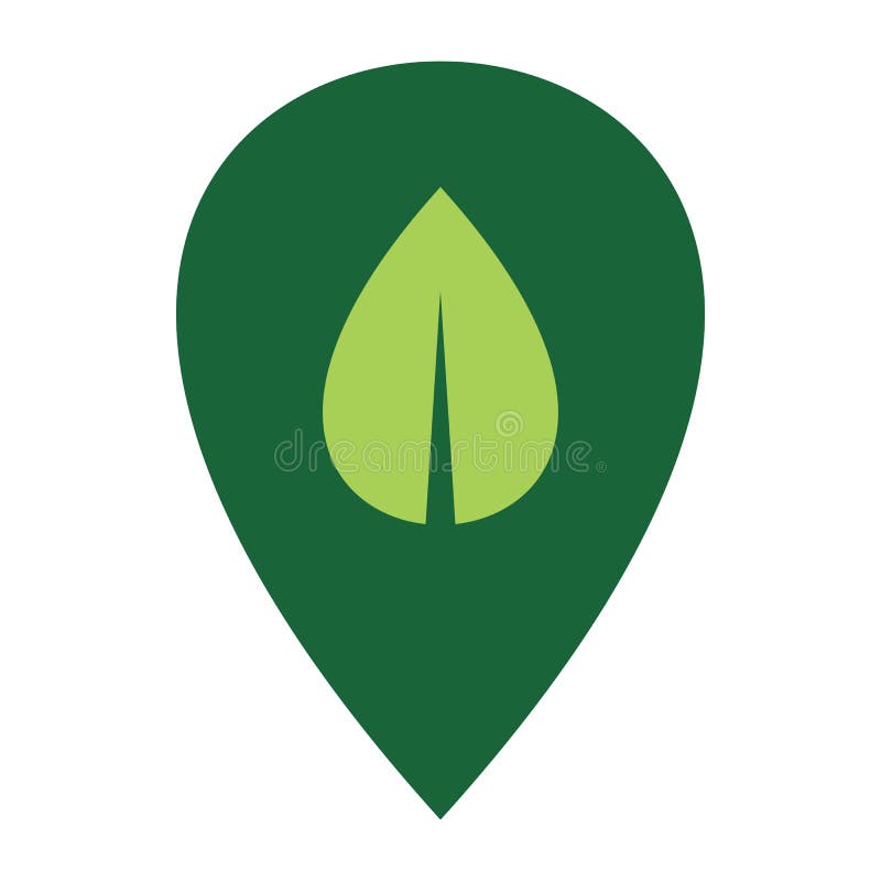 Green Nature Leaf Pin Map Location Logo Design Stock Vector ...