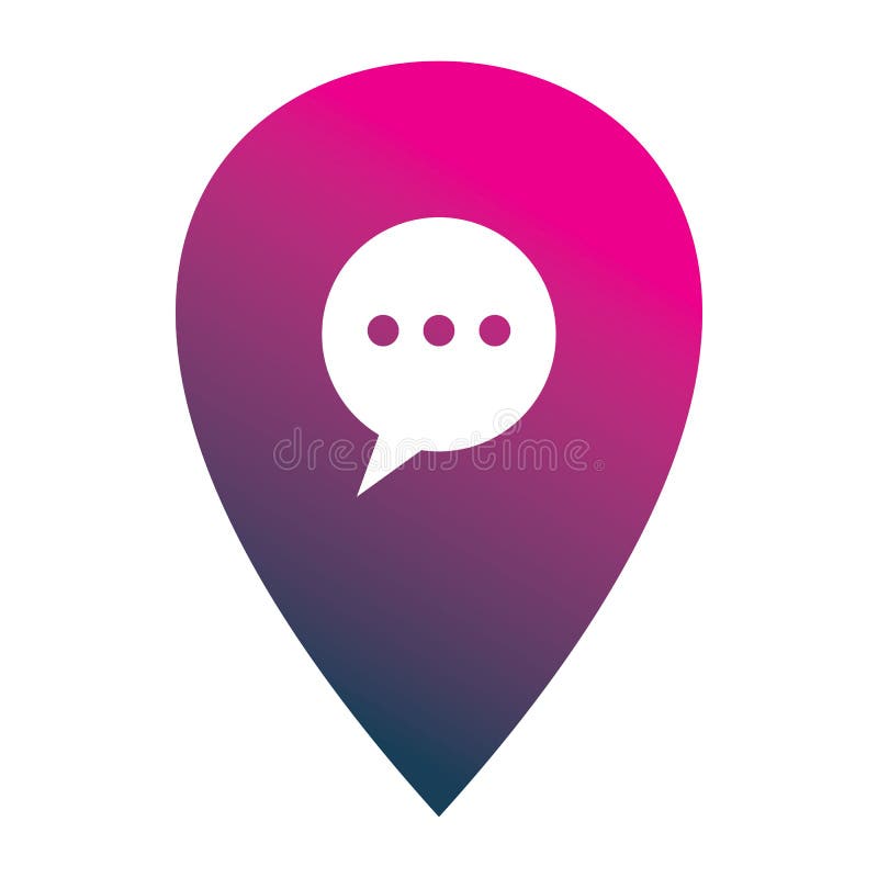 Modern Creative Full Color Pin Map Location Chat Logo Design Stock ...