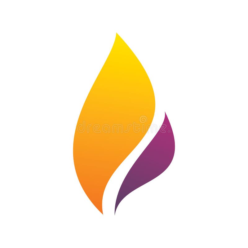 Creative Full Color Fire Flame Logo Design Stock Vector - Illustration ...
