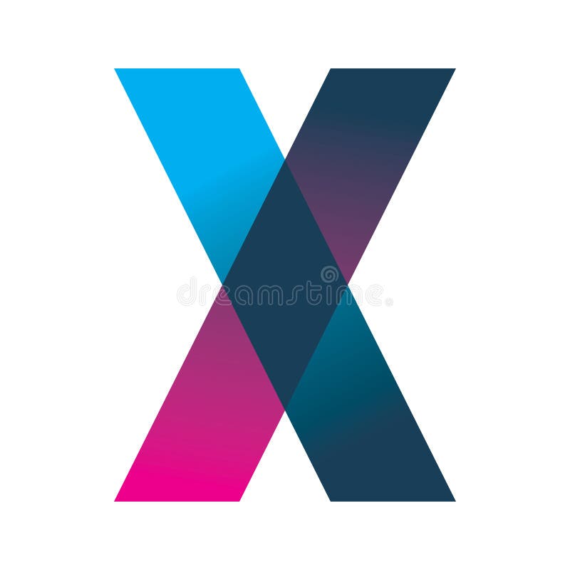 Creative Full Color Young Modern Font Letter X Logo Design Stock Vector ...